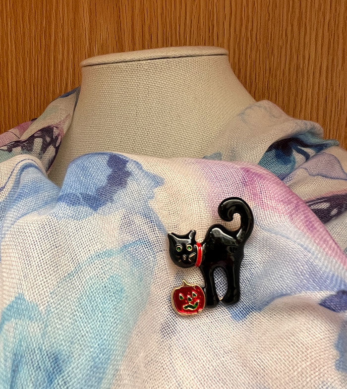 Not Necessity. Halloween Brooch | Enamel Black Cat Cartoon Pin | Cute ...