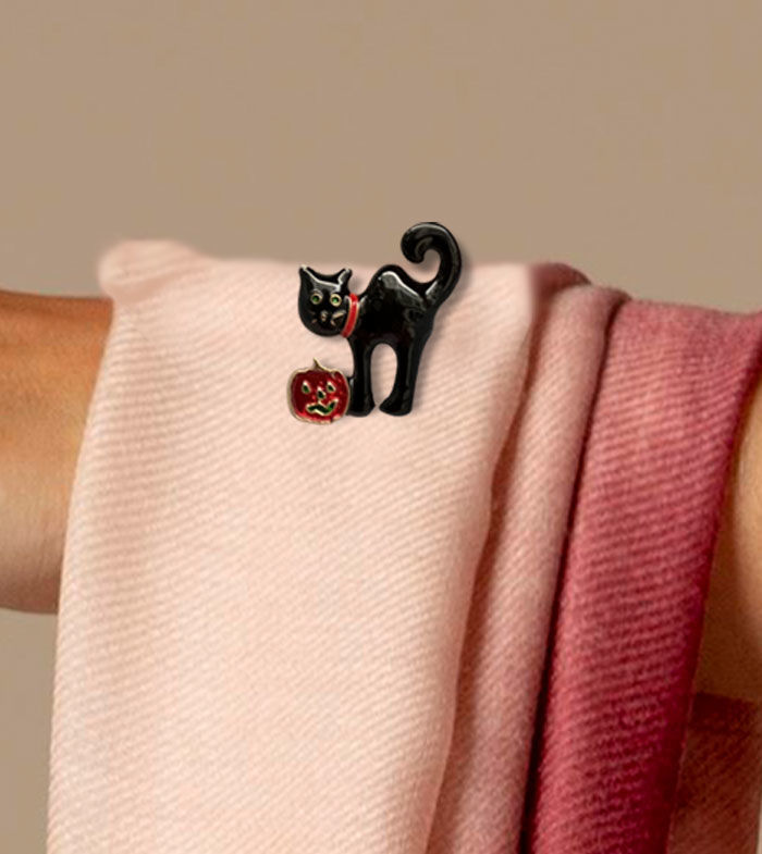 Not Necessity. Halloween Brooch | Enamel Black Cat Cartoon Pin | Cute ...